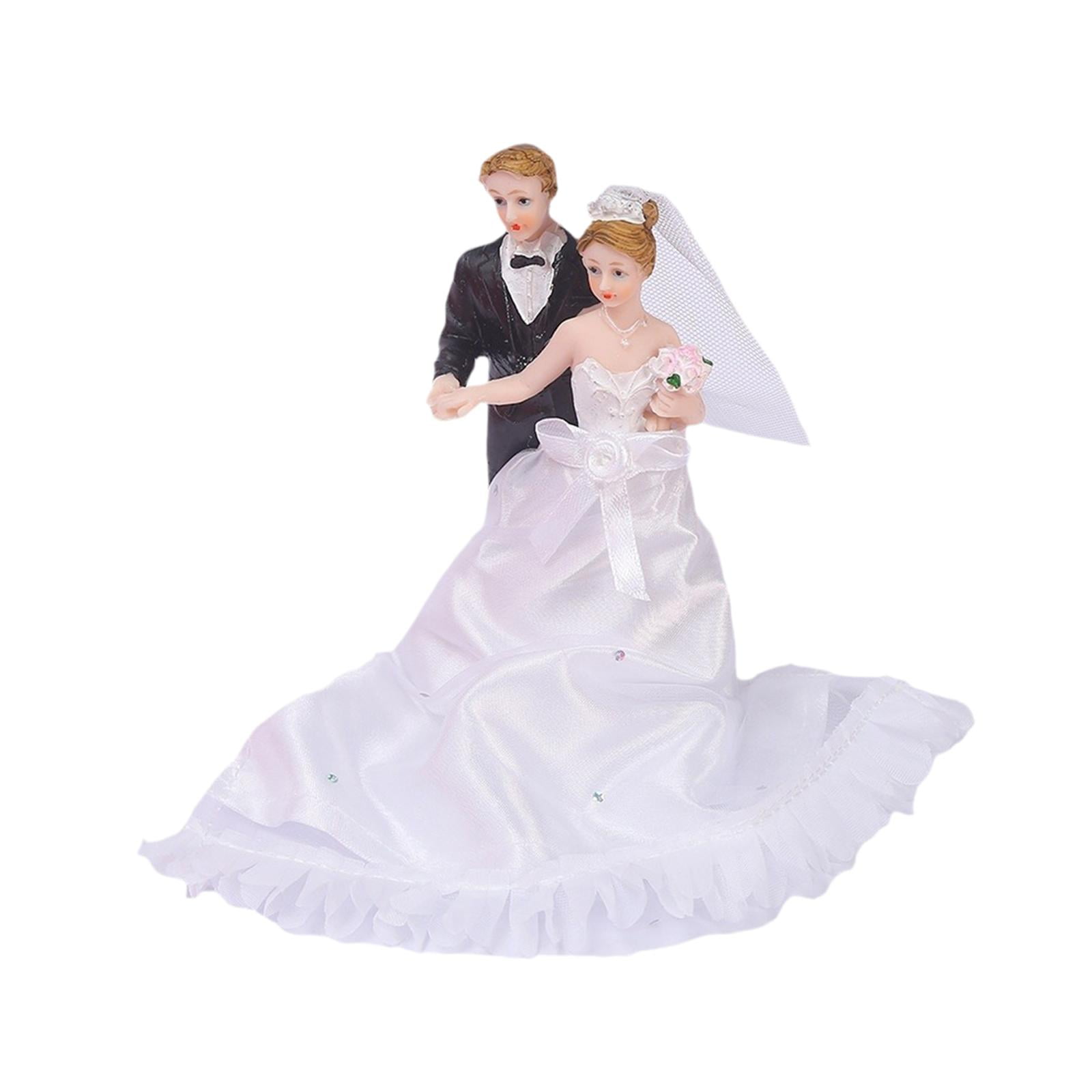 Tachiuwa Wedding Cake Dolls Couple Figures, Collectible, Western Resin ...