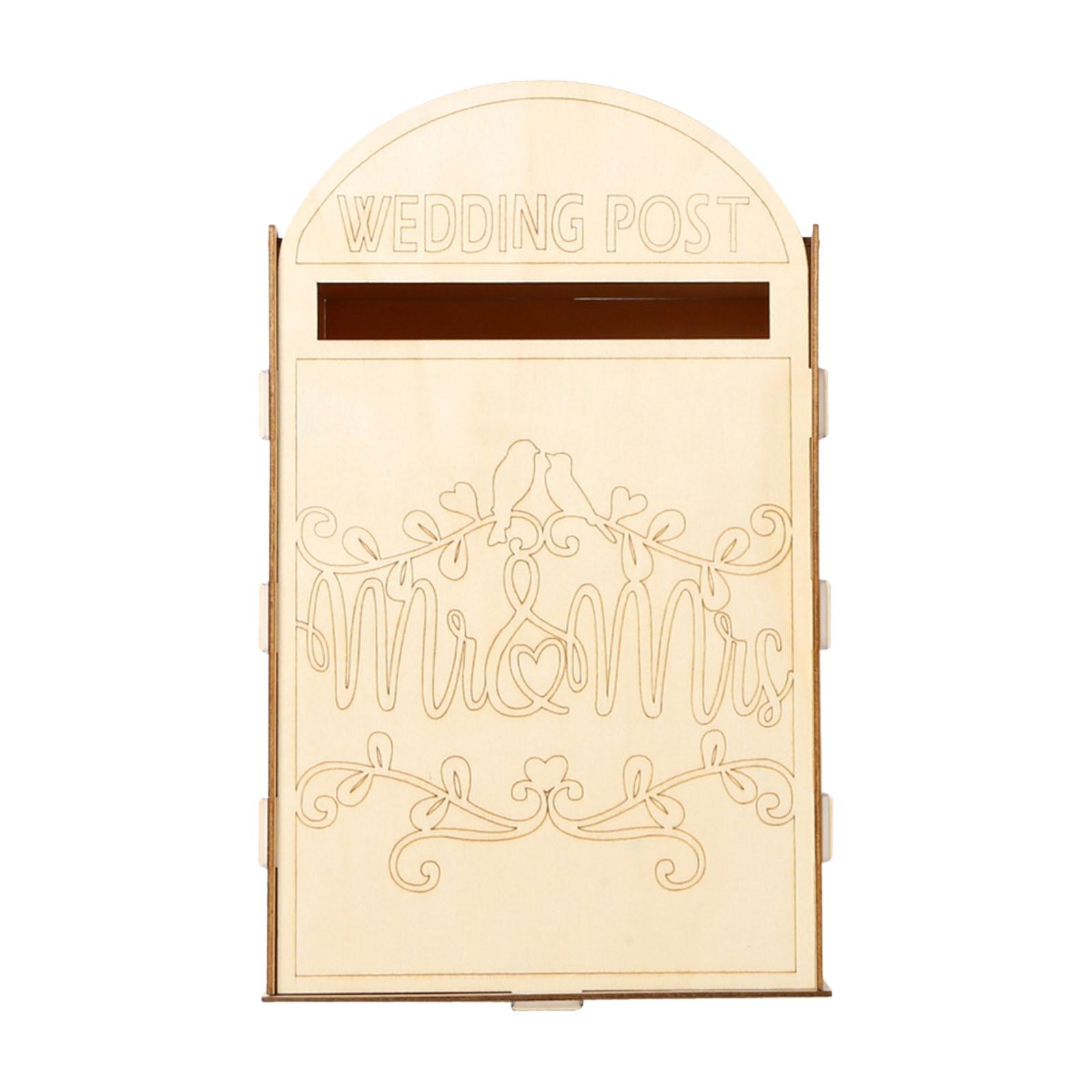 Tachiuwa Wedding Card Box Letterbox Decorative DIY Wood Wedding Decor ...