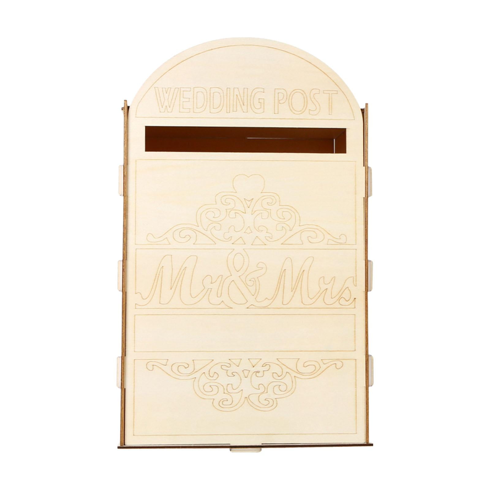 Tachiuwa Wedding Card Box Letterbox Decorative DIY Wood Wedding Decor ...