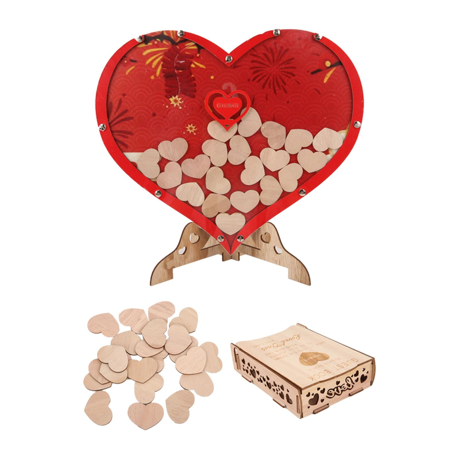 Tachiuwa Wedding Guest Book Ornament Drop Top Frame Rustic Romantic ...