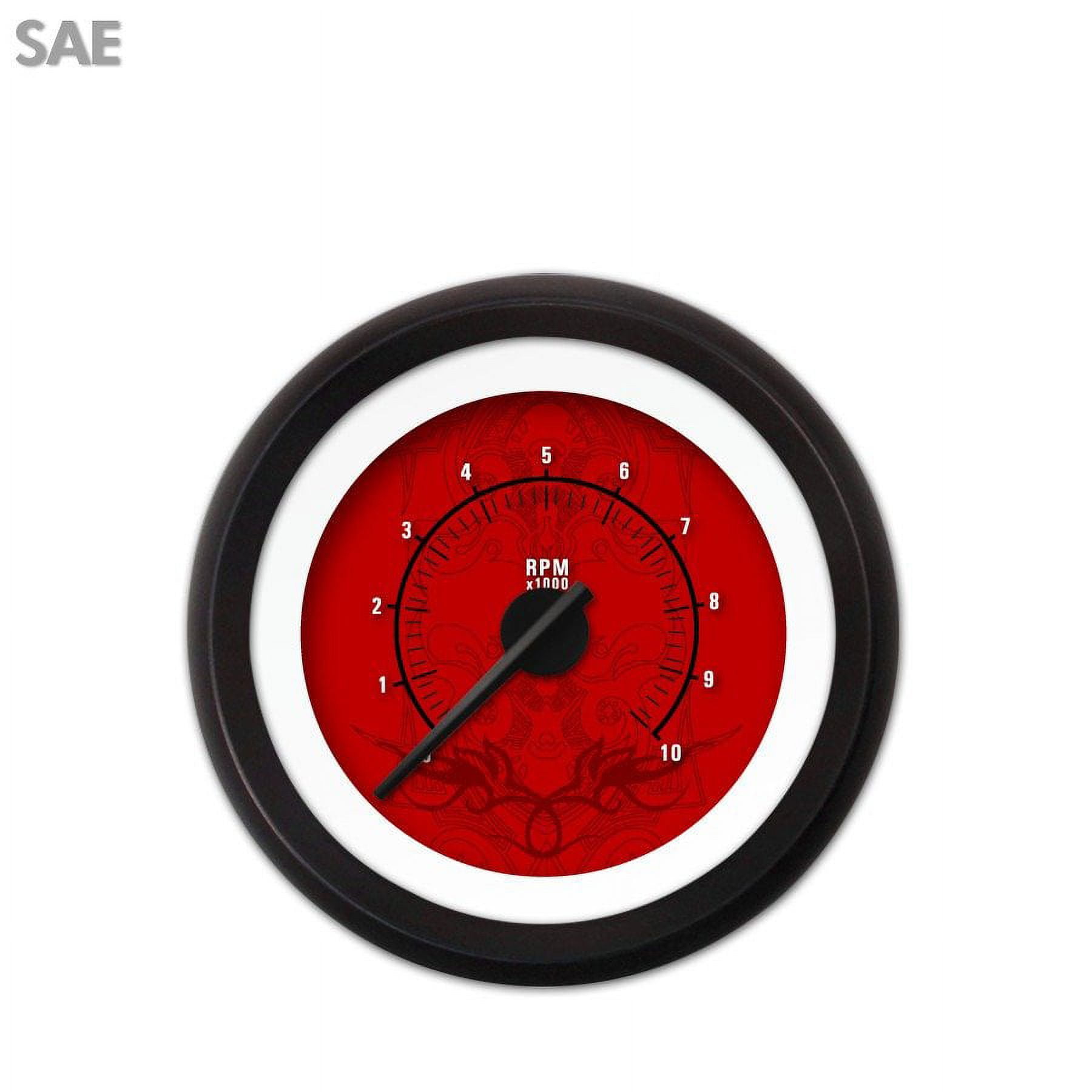 Aurora Instruments GAR188ZE by IACCC Tachometer Gauge - Tribal Red ...