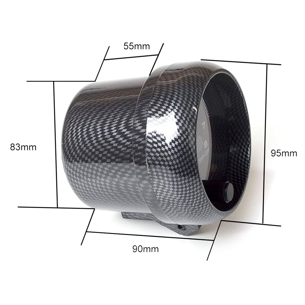 Tachometer,Universal Carbon Fibre 0-8000 Rpm Inter 0-8000 Car Universal ...