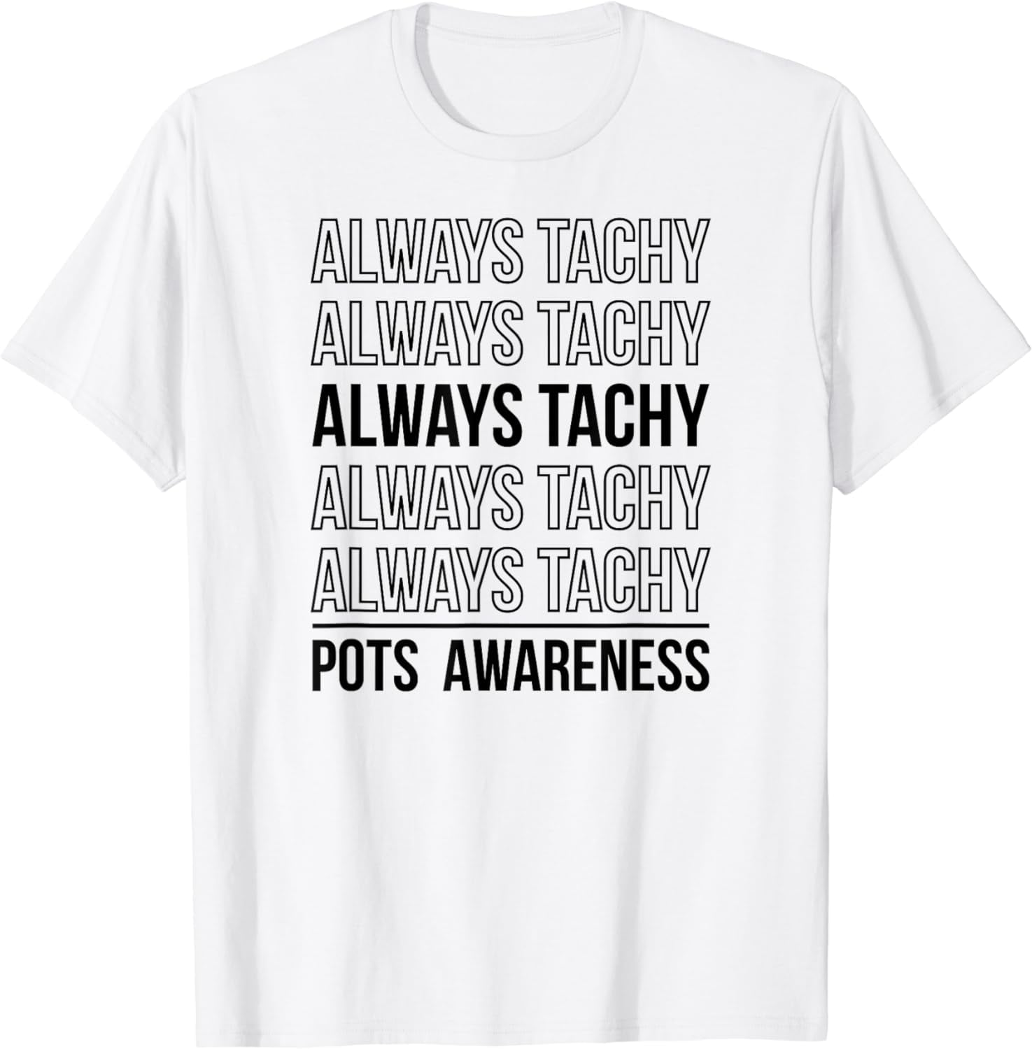 Tachy POTS Warrior Postural Orthostatic Tachycardia Syndrome T-Shirt ...