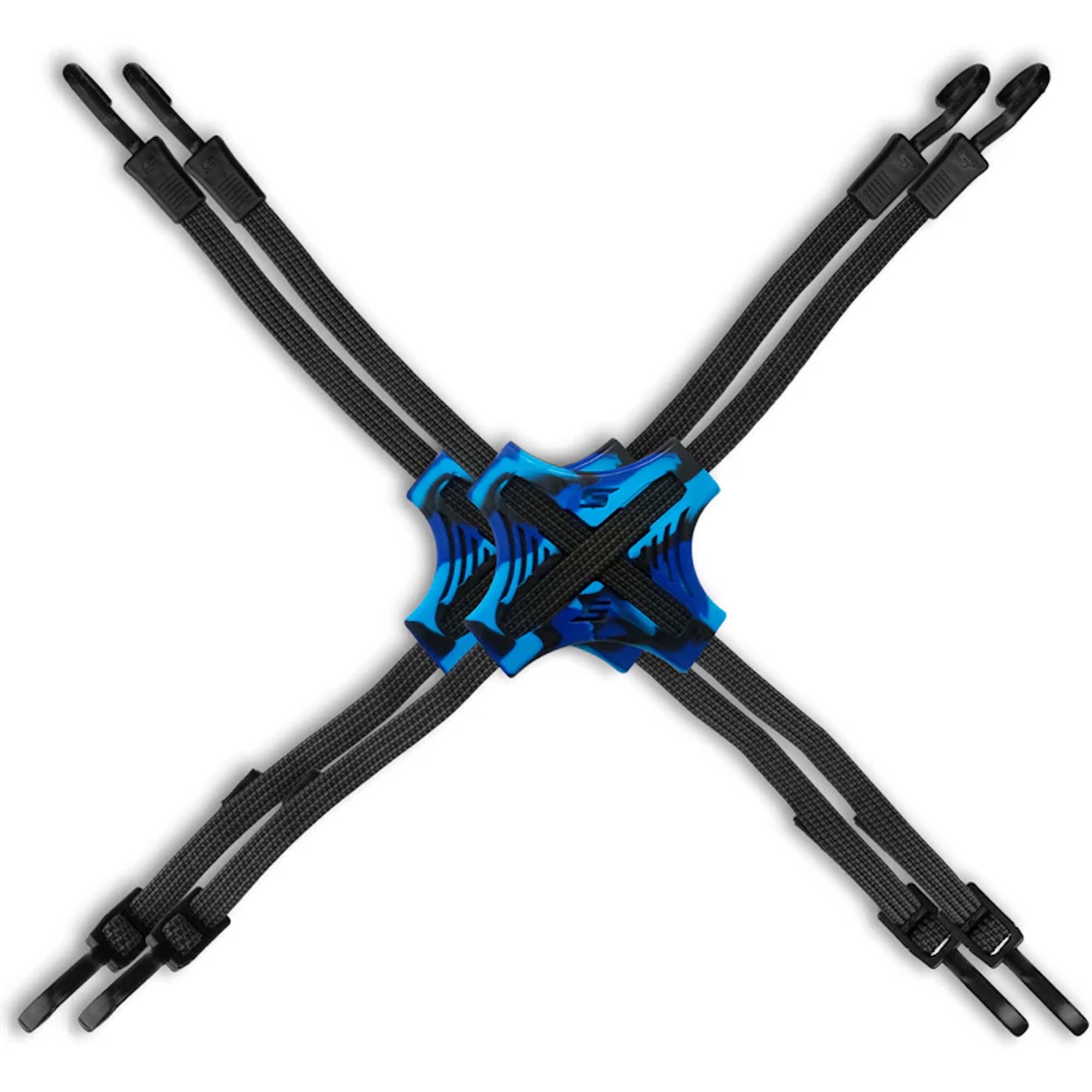 Tack Strap – 4-Way Flat Bungee Cord with Rubber Pad Grip, Non-Slip ...