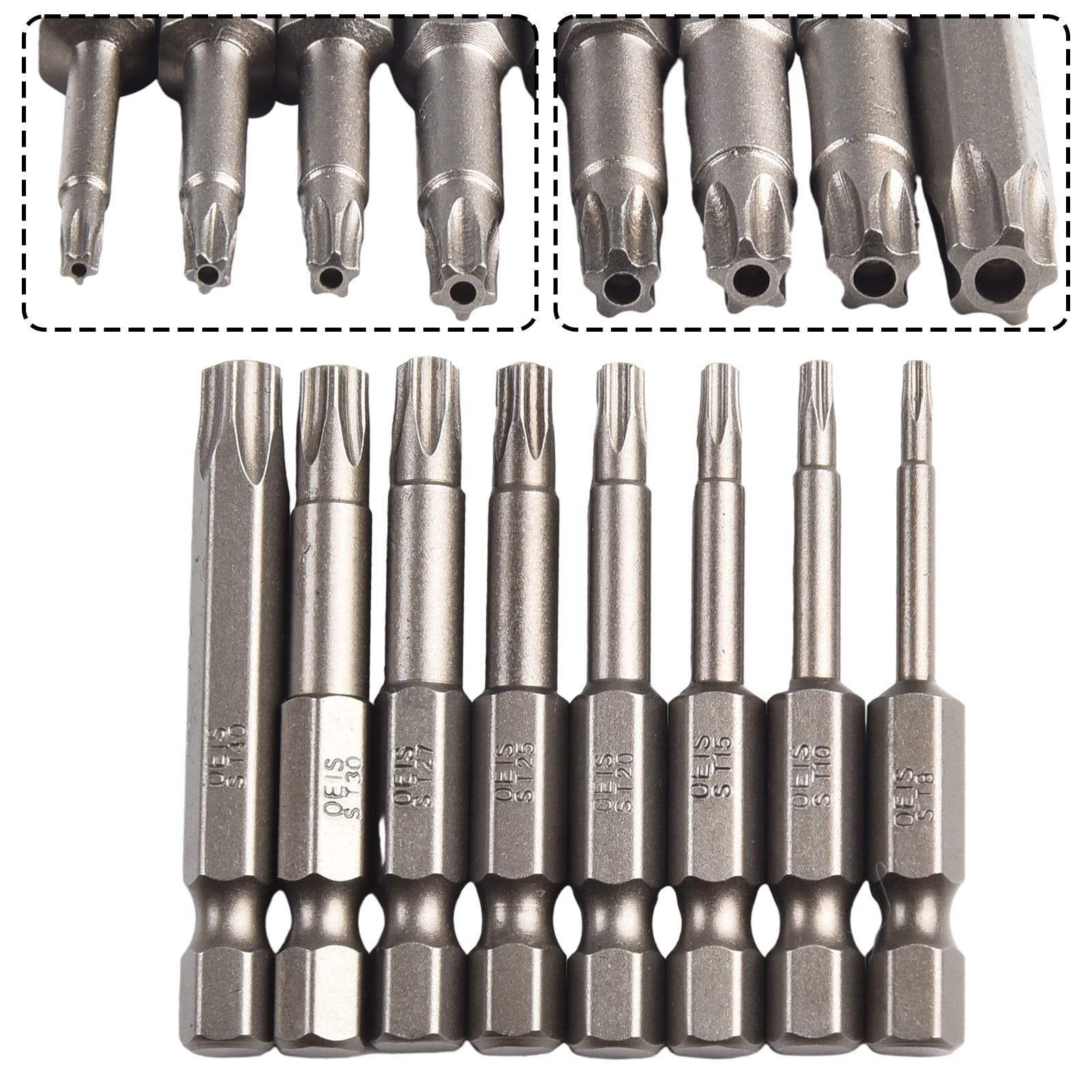 Tackle Any Project Essential 8 Pcs Magnetic Fivepoint Star Torque Bit ...