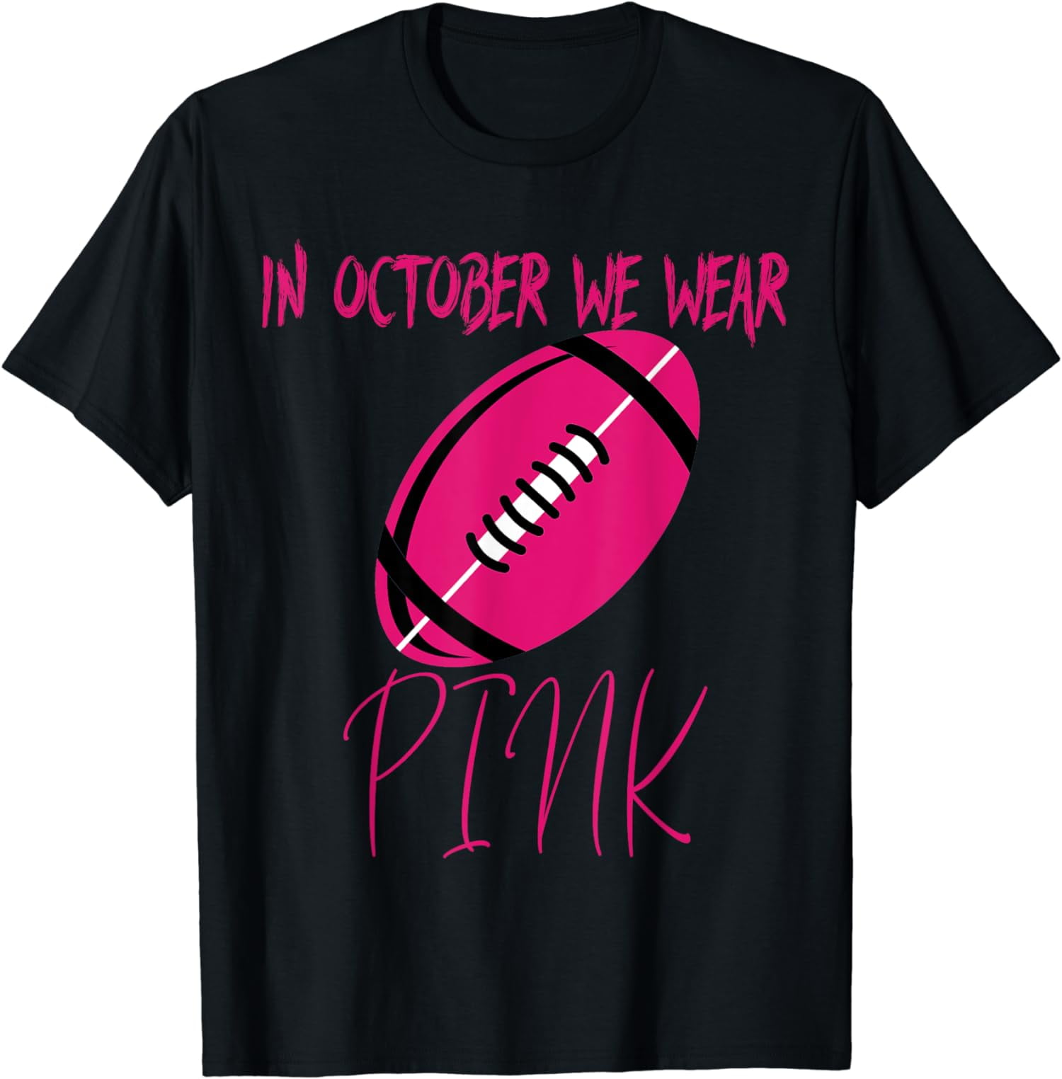 Tackle Breast Cancer Awareness Survivor Football October T-Shirt ...