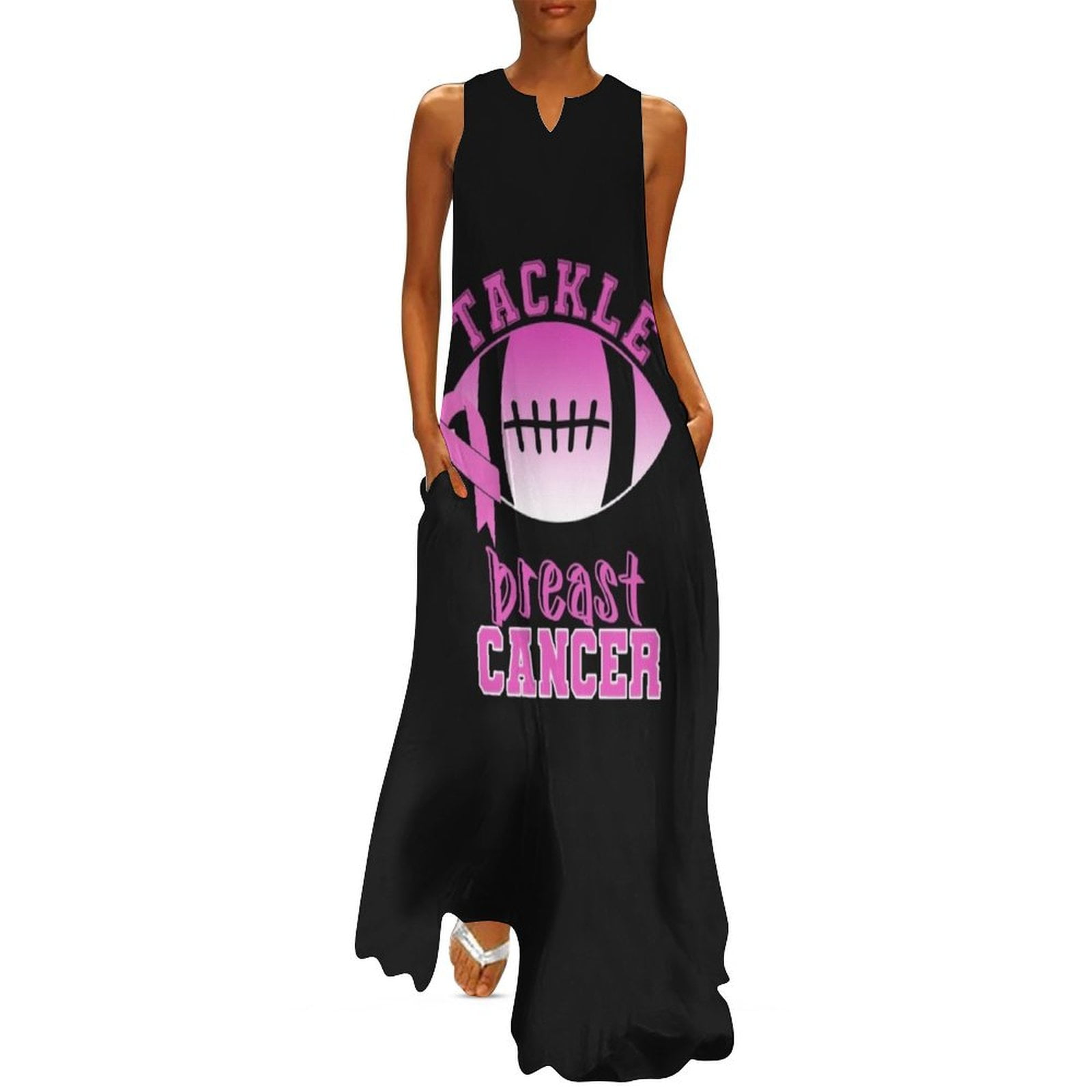 Tackle Breast Cancer Long Dress summer dresses Aesthetic clothing Dress ...