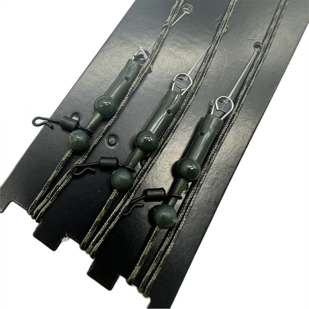 Tackle Carp Leaders 3 x heli kable Hybrid QC Swivels Safety Clips Ready ...