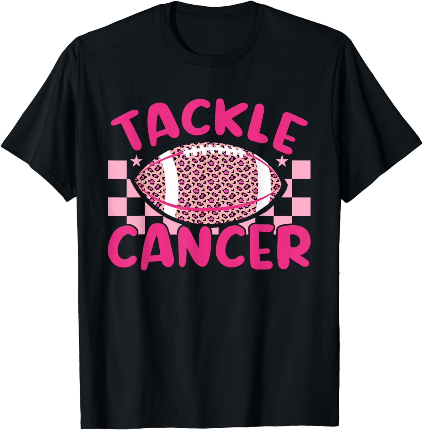 Tackle Football Pink Ribbon Hippie Breast Cancer Awareness T-Shirt ...