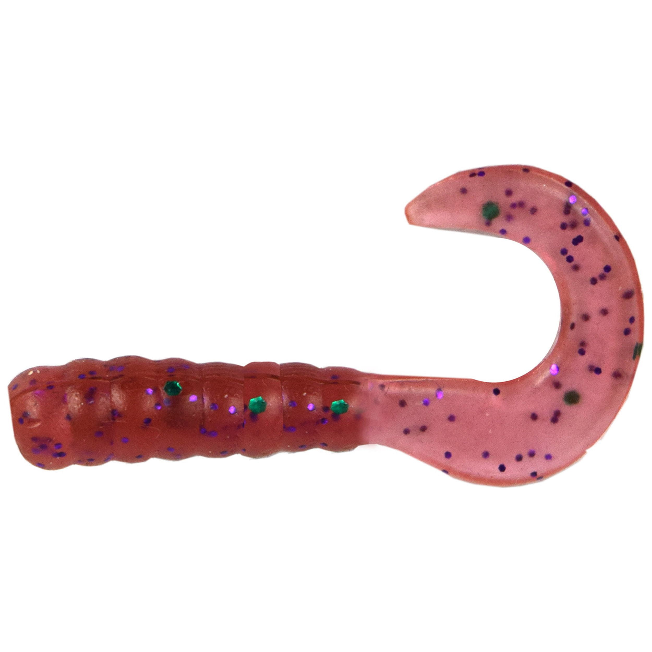 Tackle HD 100-Pack Grub Fishing Lures, 2-Inch Skirted Grub with Curly ...