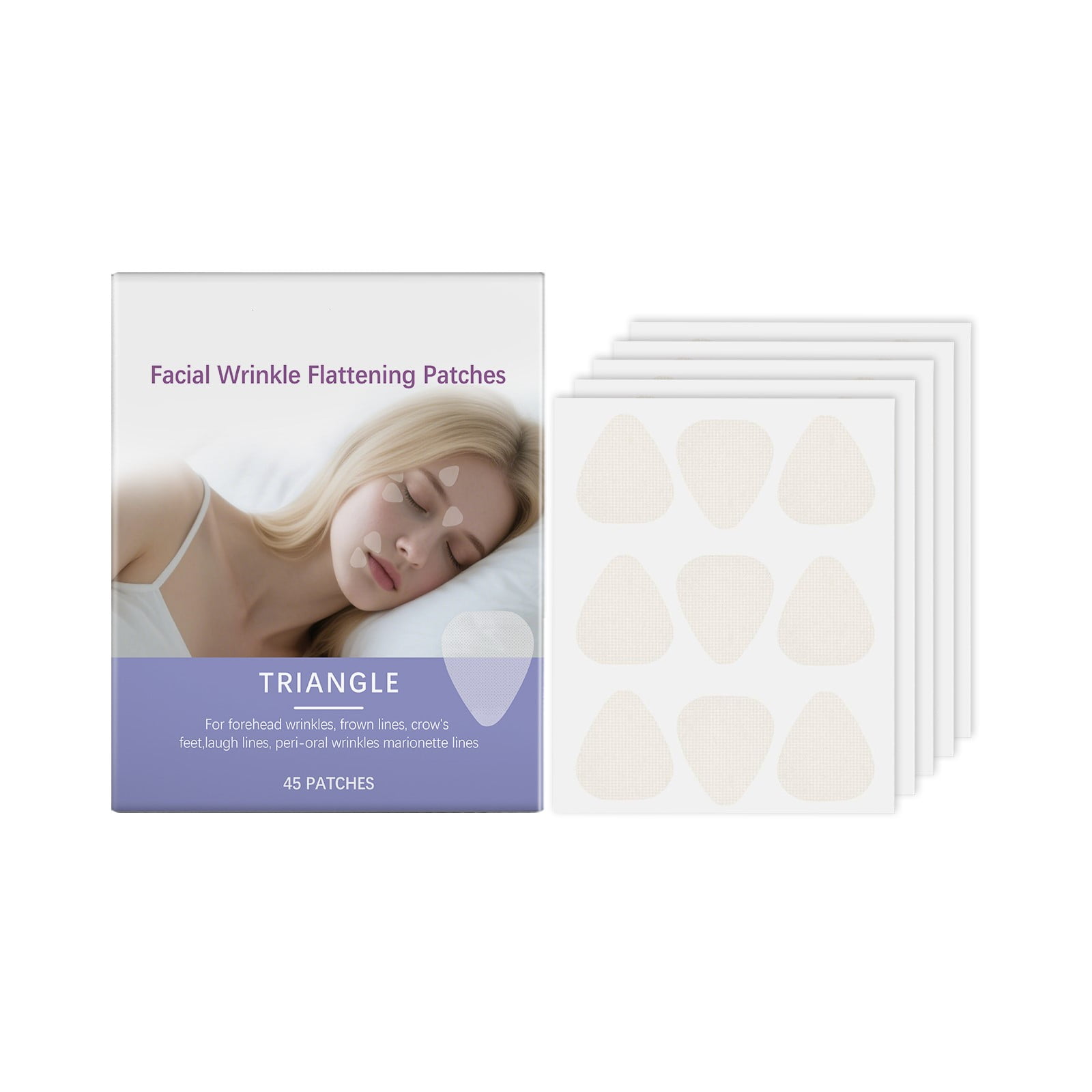 Tackle Wrinkles Overnight: Hypoallergenic Triangle Patches for Eyes ...
