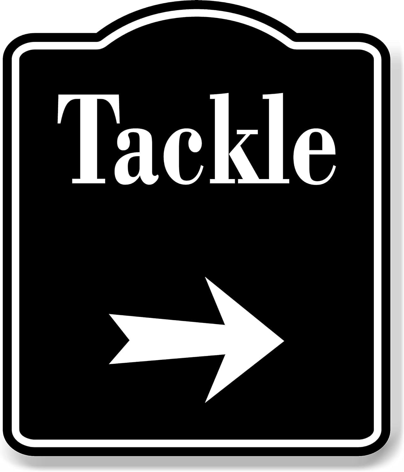 Tackle fishing bait Right Arrow BLACK Aluminum Composite Sign, 20"x24 ...