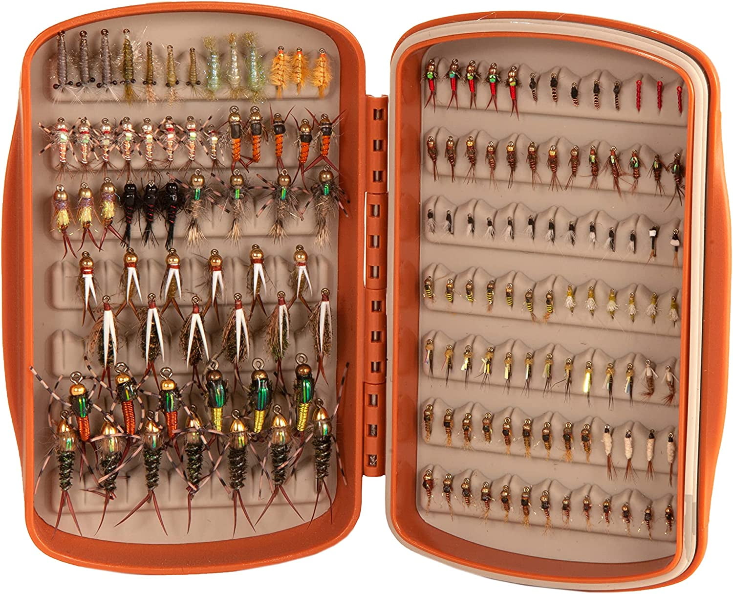 Tacky Pescador Fly Box - Small - Burnt Oran | Small Fly Boxes for Fly ...