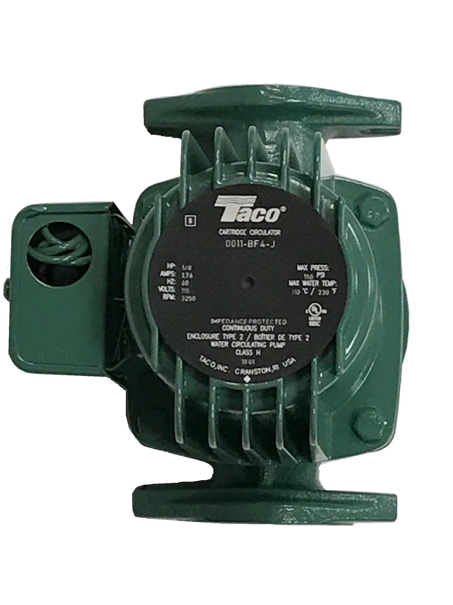 Taco Pump Cast Iron Bronze Pump,1/8 Hp 0011-BF4-J - Walmart.com