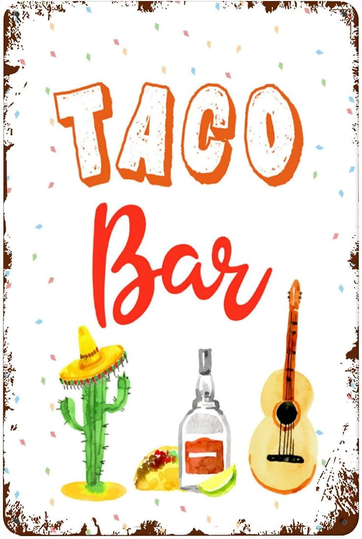 Taco Bar Sign Cactus Taco Bar Couples Shower Taco Bar Taco Bar Sign ...