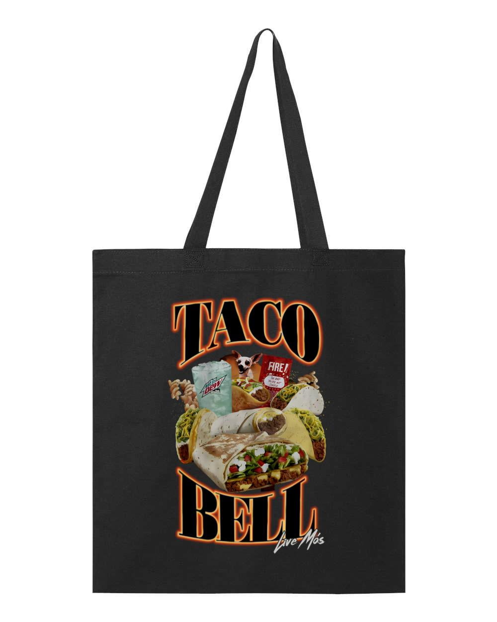 Taco Bell 90s Bootleg Pop Culture Humor Tote Bag for Fast Food ...