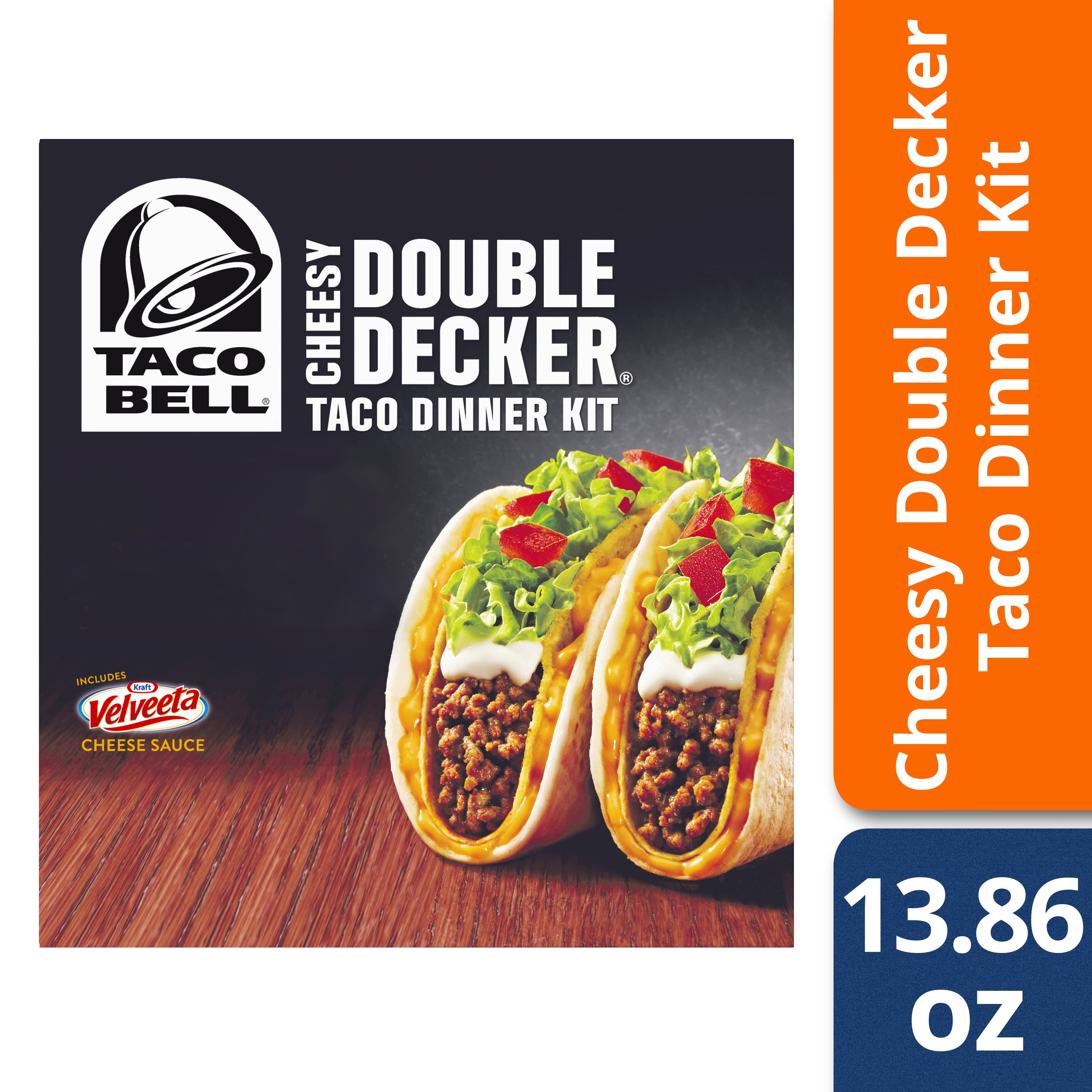 Taco Bell Cheesy Double Decker Taco Dinner Kit 13.86 oz. Box - Walmart.com