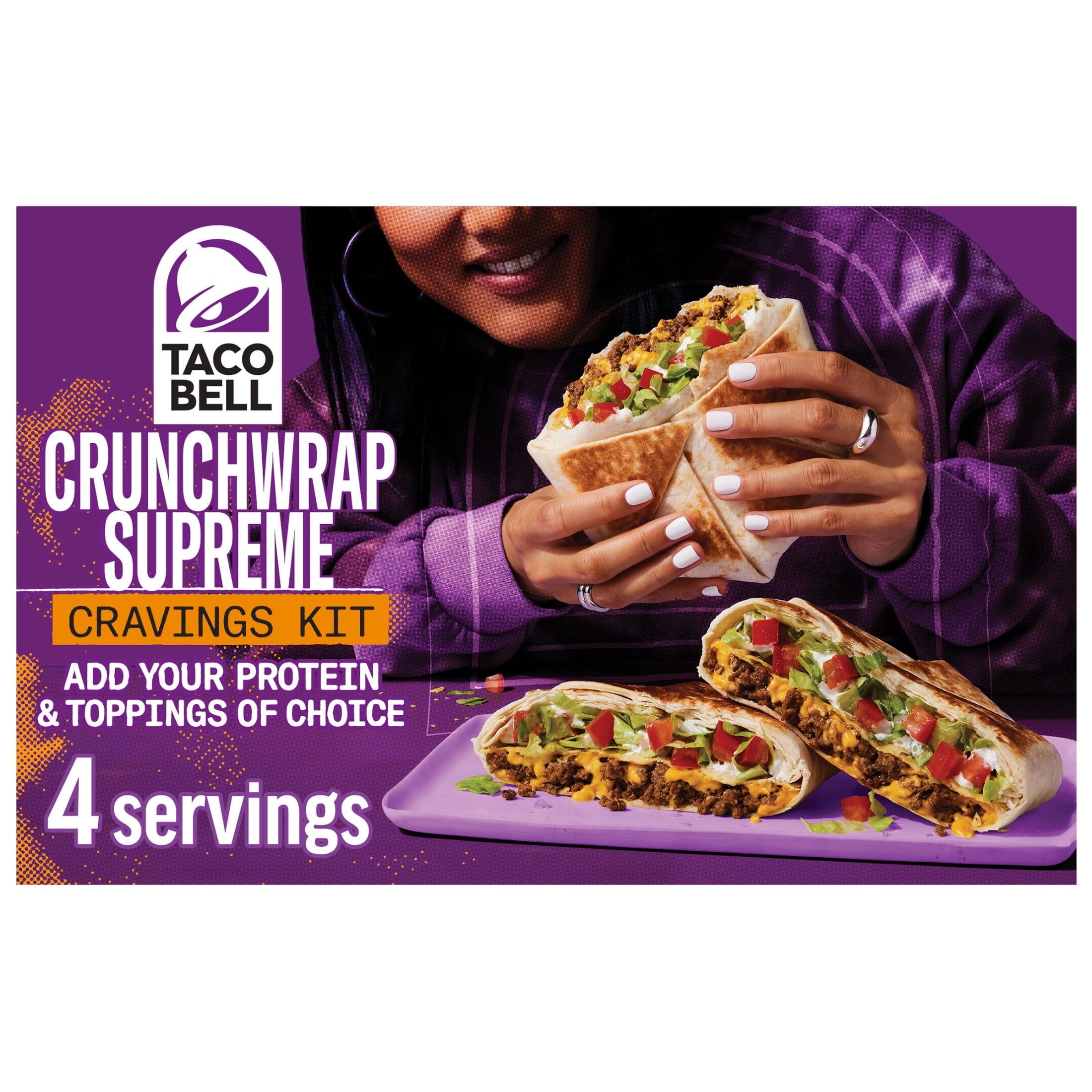 Taco Bell Crunchwrap Supreme Cravings Kit 22.6 oz with 4 tortillas ...
