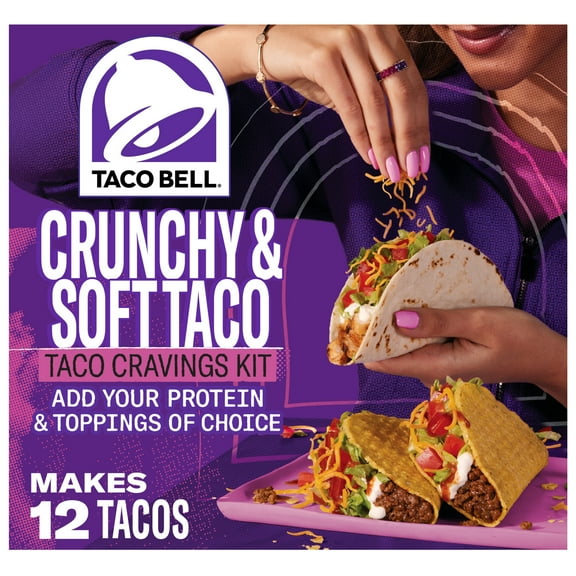 Taco Bell Hard Crunchy Taco Shells, 12 ct, 4.5 oz Box - Walmart.com