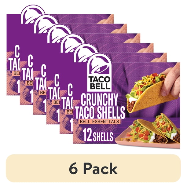(6 pack) Taco Bell Crunchy Taco Shells, 12 ct, 4.5 oz Box - Walmart ...