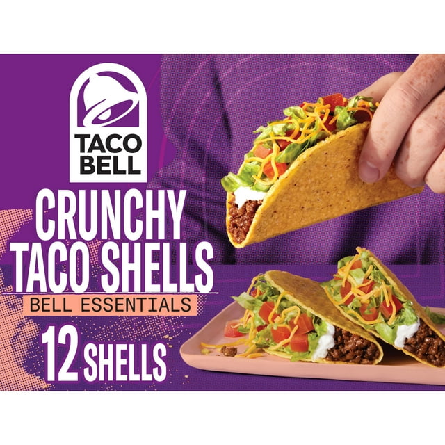 Taco Bell Hard Crunchy Taco Shells, 12 ct, 4.5 oz Box - Walmart.com