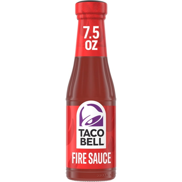 Taco Bell Fire Sauce, 7.5 oz, Tomato Puree, Jalapeño, Chili Pepper ...