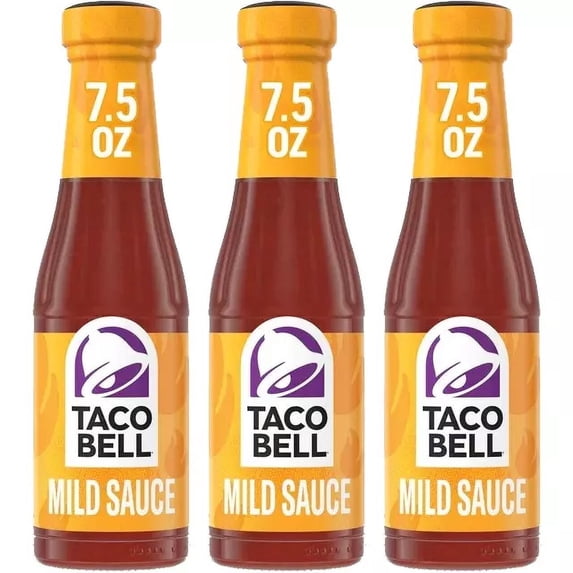Taco Bell, Mild Sauce, 3 Pack, 7.5 oz Glass Bottles - Walmart.com