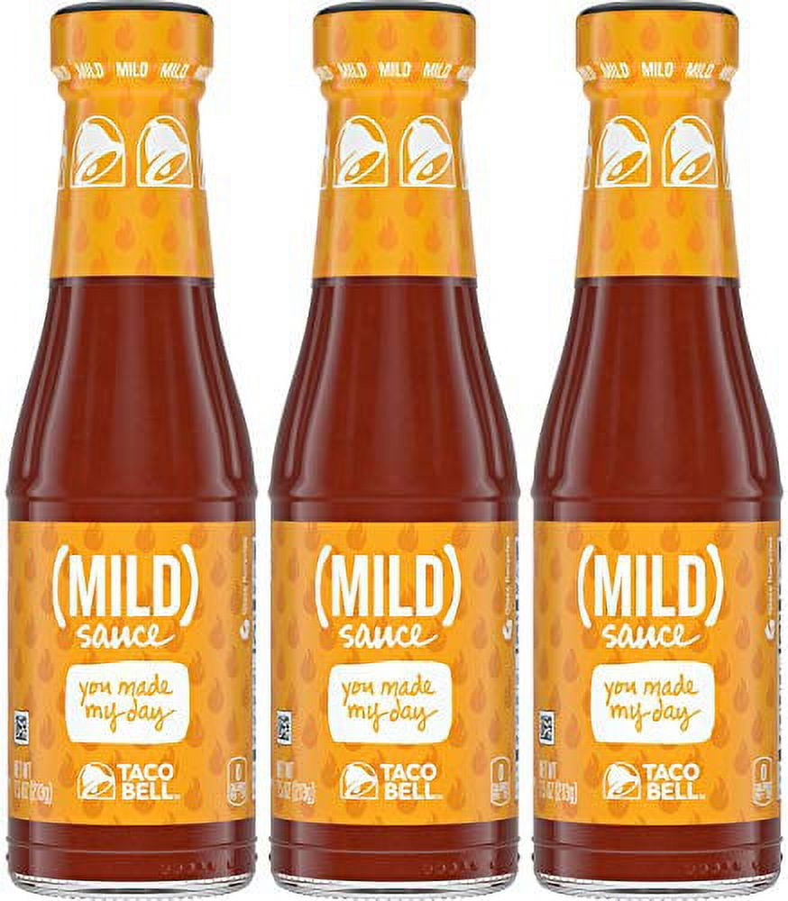 Taco Bell Mild Sauce, 7.5 oz Bottle, 3 Pack - Walmart.com