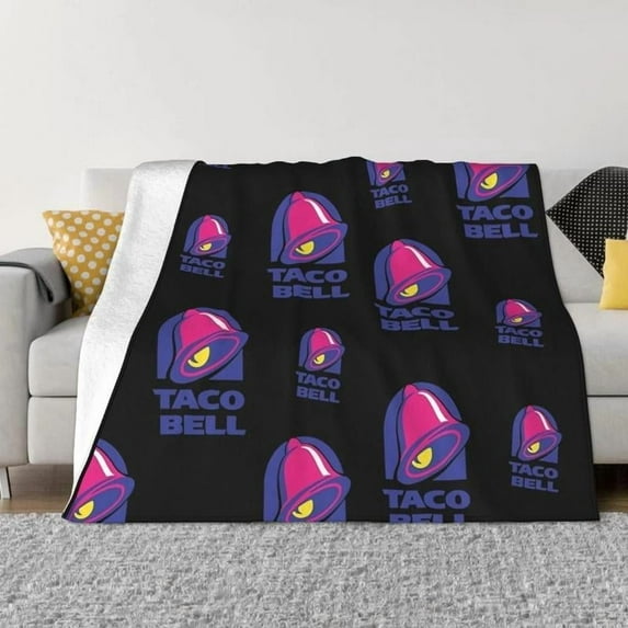Taco Bell Throw Flannel Blanket Funny Ultra-Soft Micro Warm Throw ...