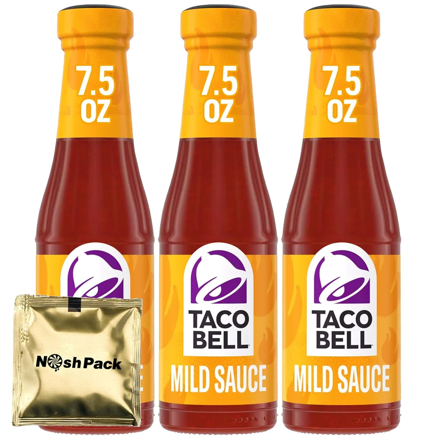 Taco Bill Mild Sauce Bottle, 3 Pack Taco Sauce Condiment Seasoning For Tacos Salad Chips ...