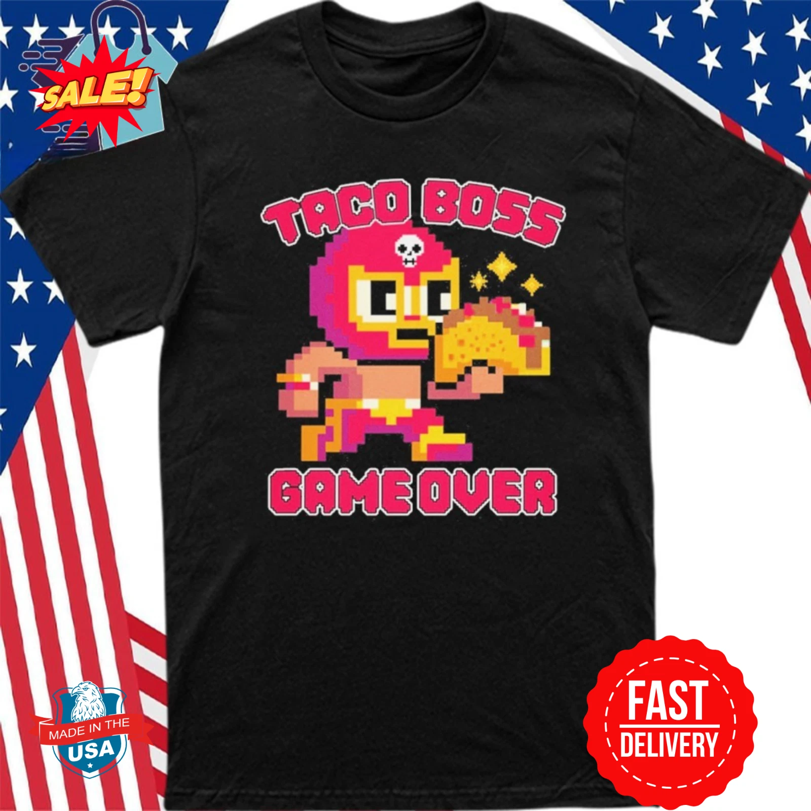 Taco Boss Game Over T-Shirt S-5XL - Walmart.com
