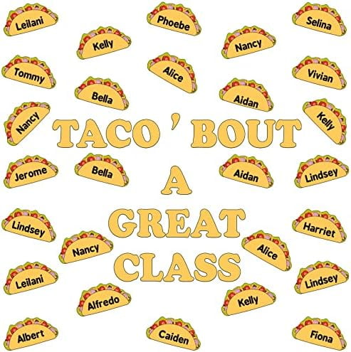 Taco' Bout a Great Class Cutout with 48 Pcs Taco Cutouts, Mexican ...