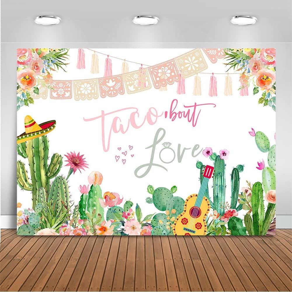 Taco 'Bout Love Backdrop Fiesta Bridal Shower Couples Shower Engagement Party Decorations ...
