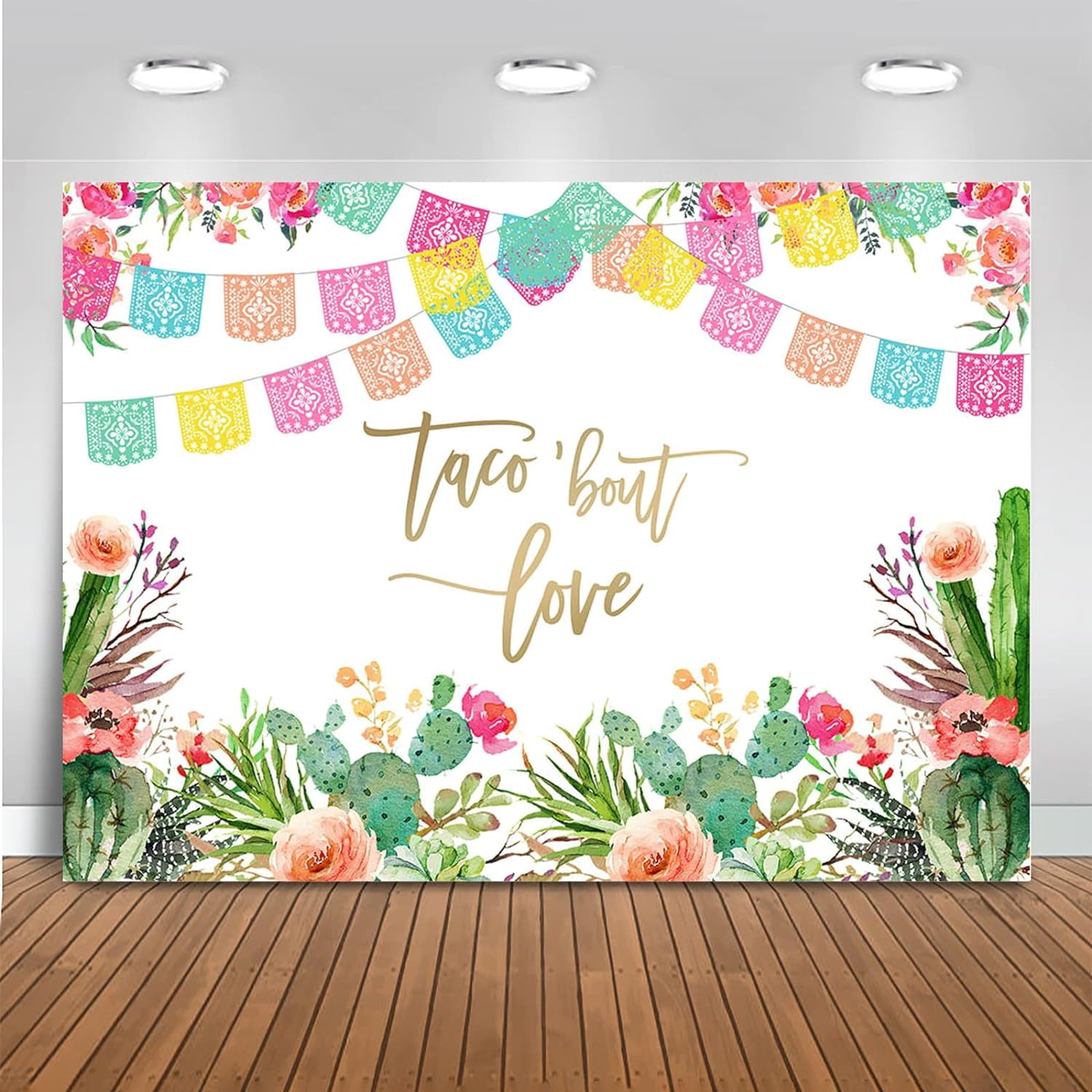 Taco Bout Love Backdrop Mexican Fiesta Theme Bridal Shower Party Decoration Bachelorette Wedding ...