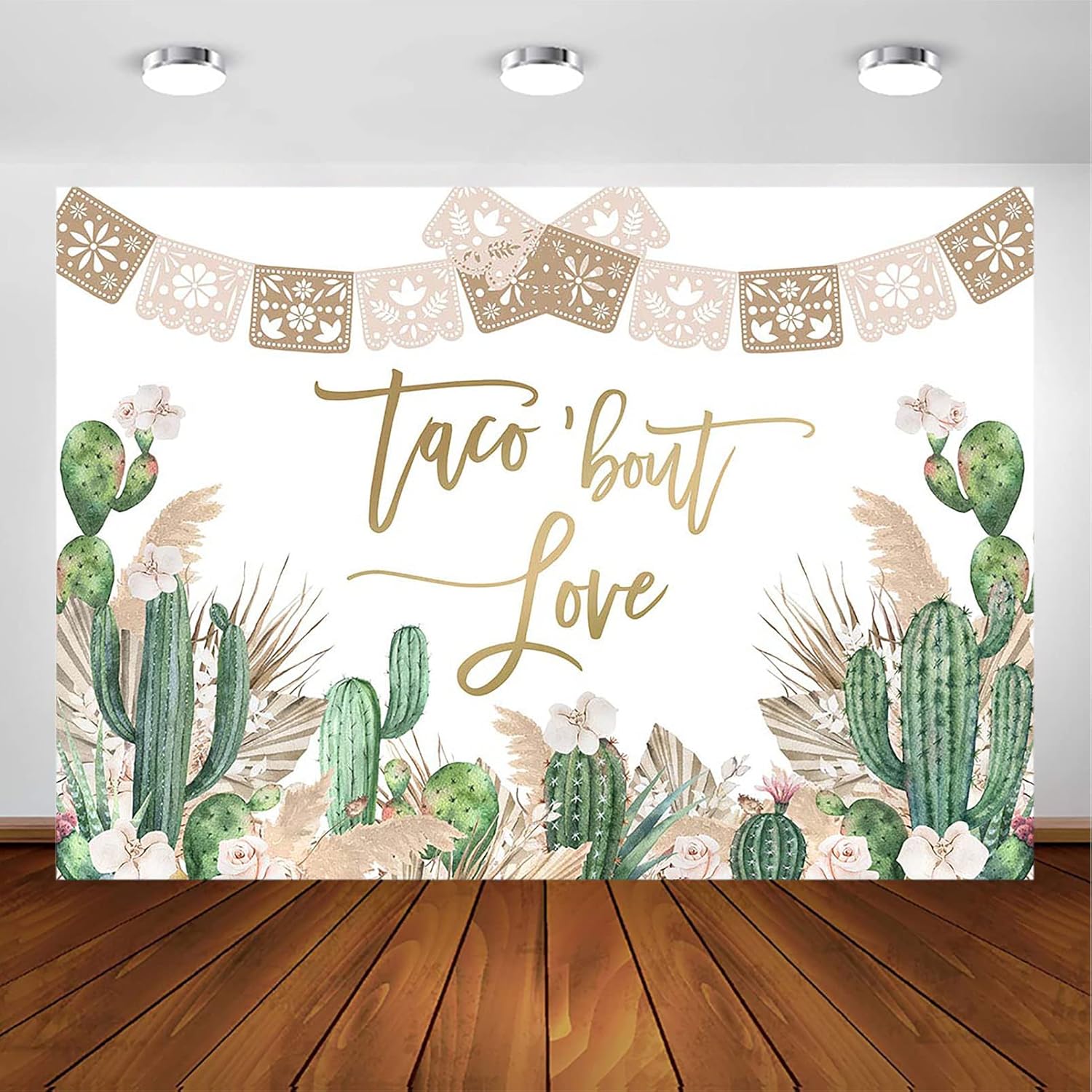 Taco Bout Love Bridal Shower Backdrop Boho Pampas Grass Bridal Shower Photography Background ...