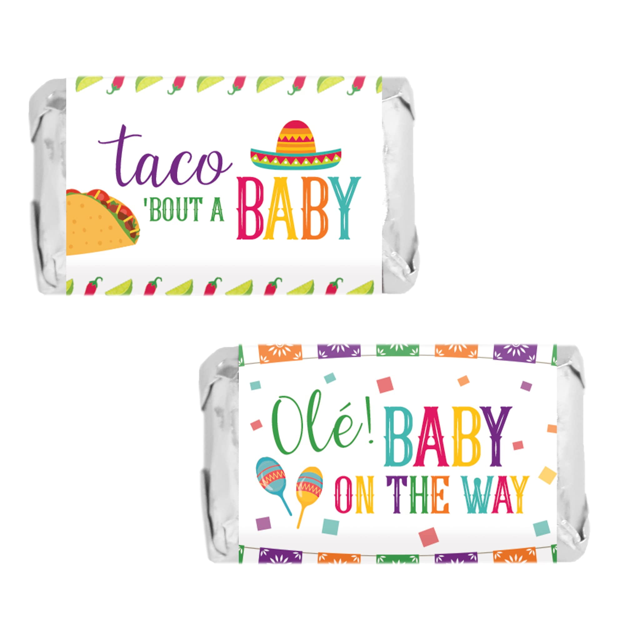Taco 'Bout a Baby BSL1 Fiesta Baby Shower Mini Chocolate Candy Bar ...