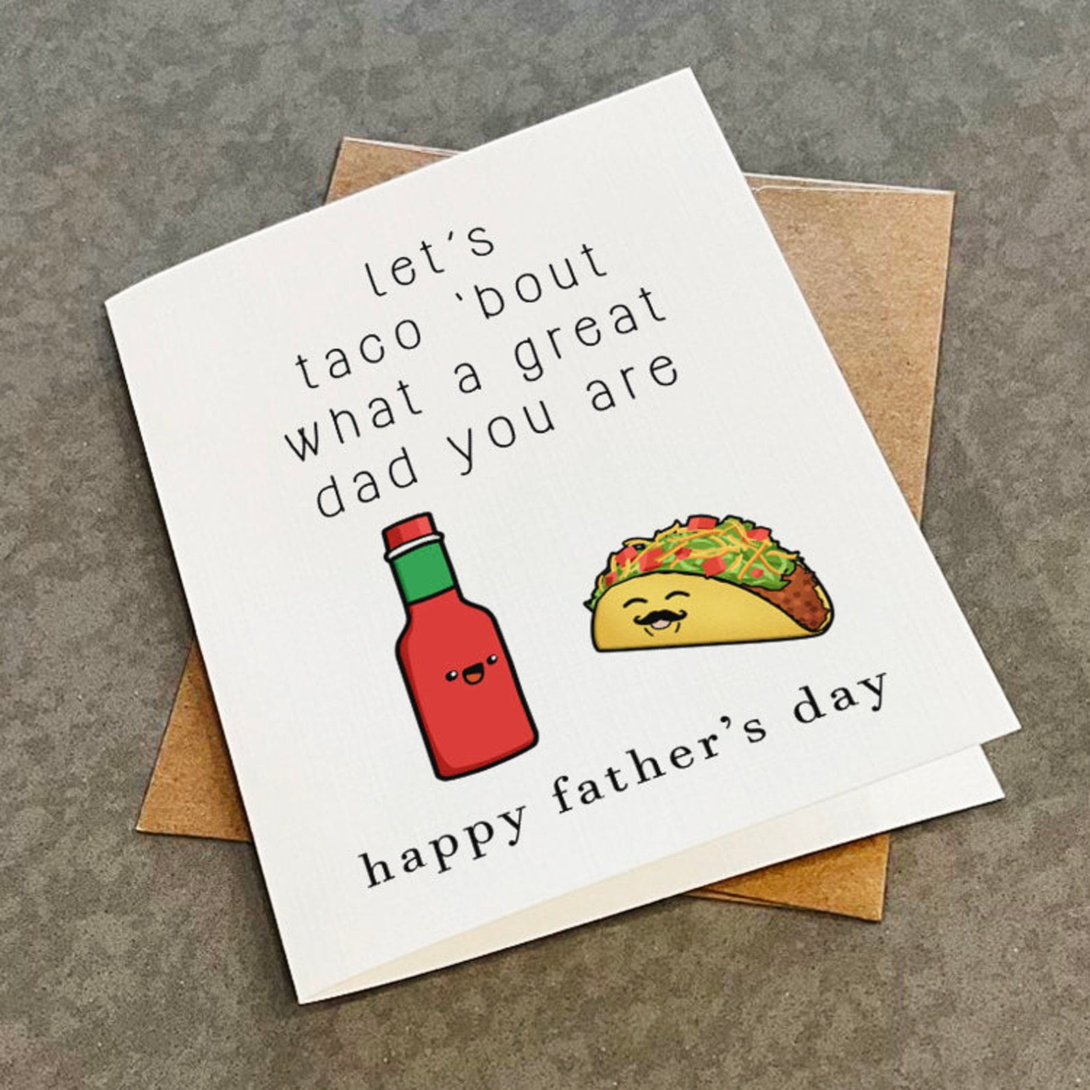 Taco 'Bout a Great Dad Greeting Card - Fun Father's Day Card with ...
