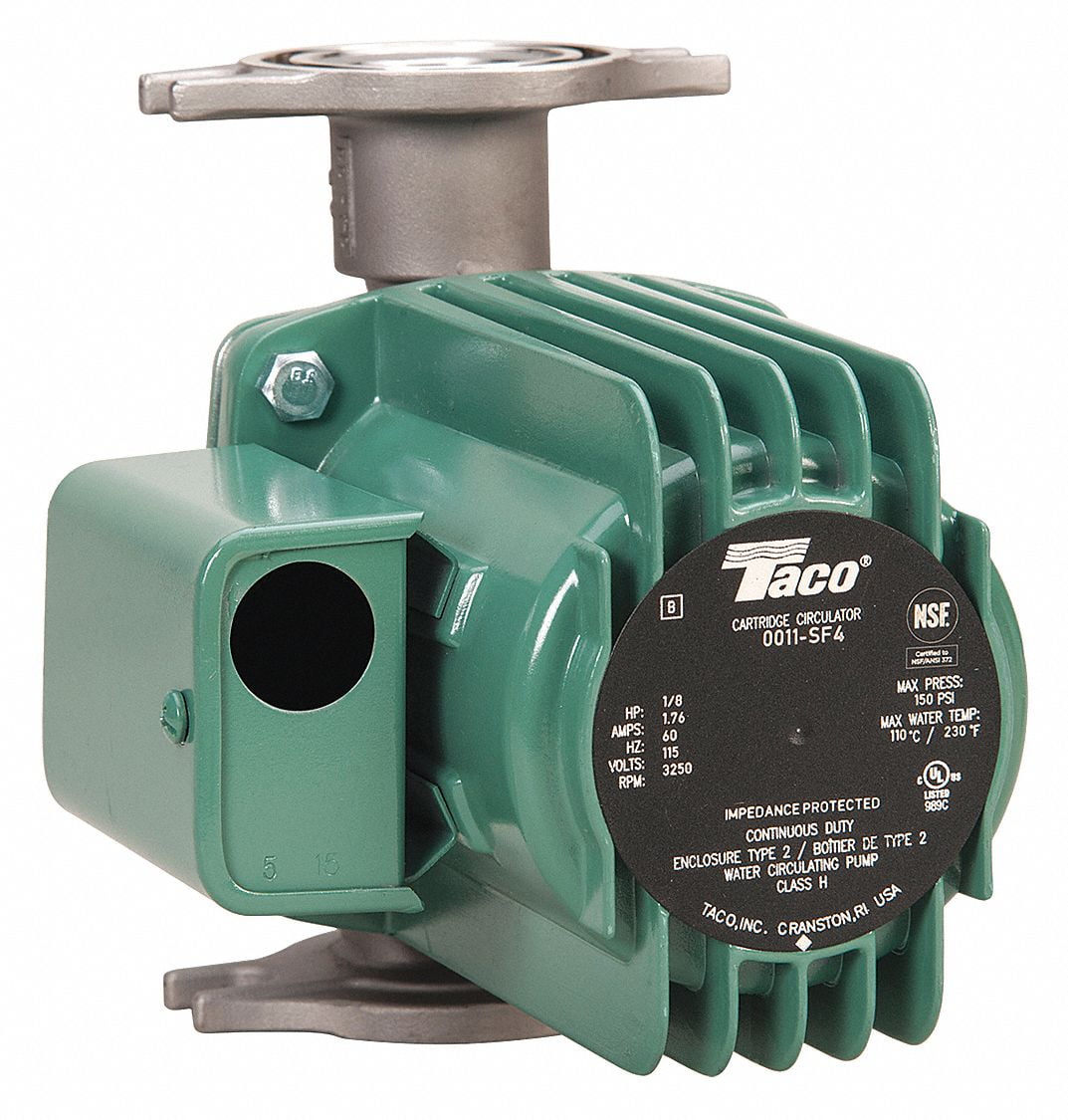 Taco Circulating Pump,Flanged,1/8HP 0011-SF4 - Walmart.com