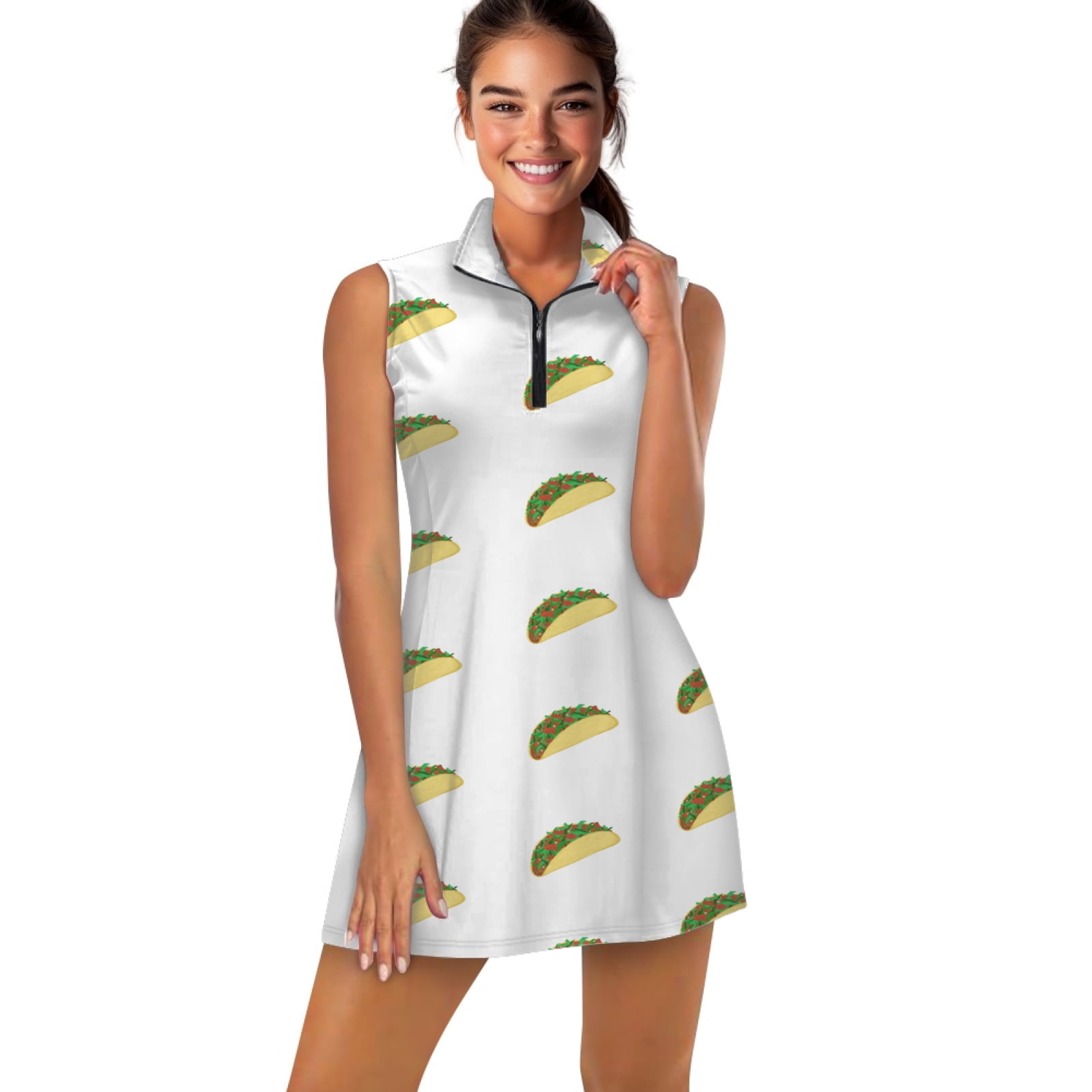 Taco Dark Color Sports Dresses Women Tennis Dress with Separate Shorts ...