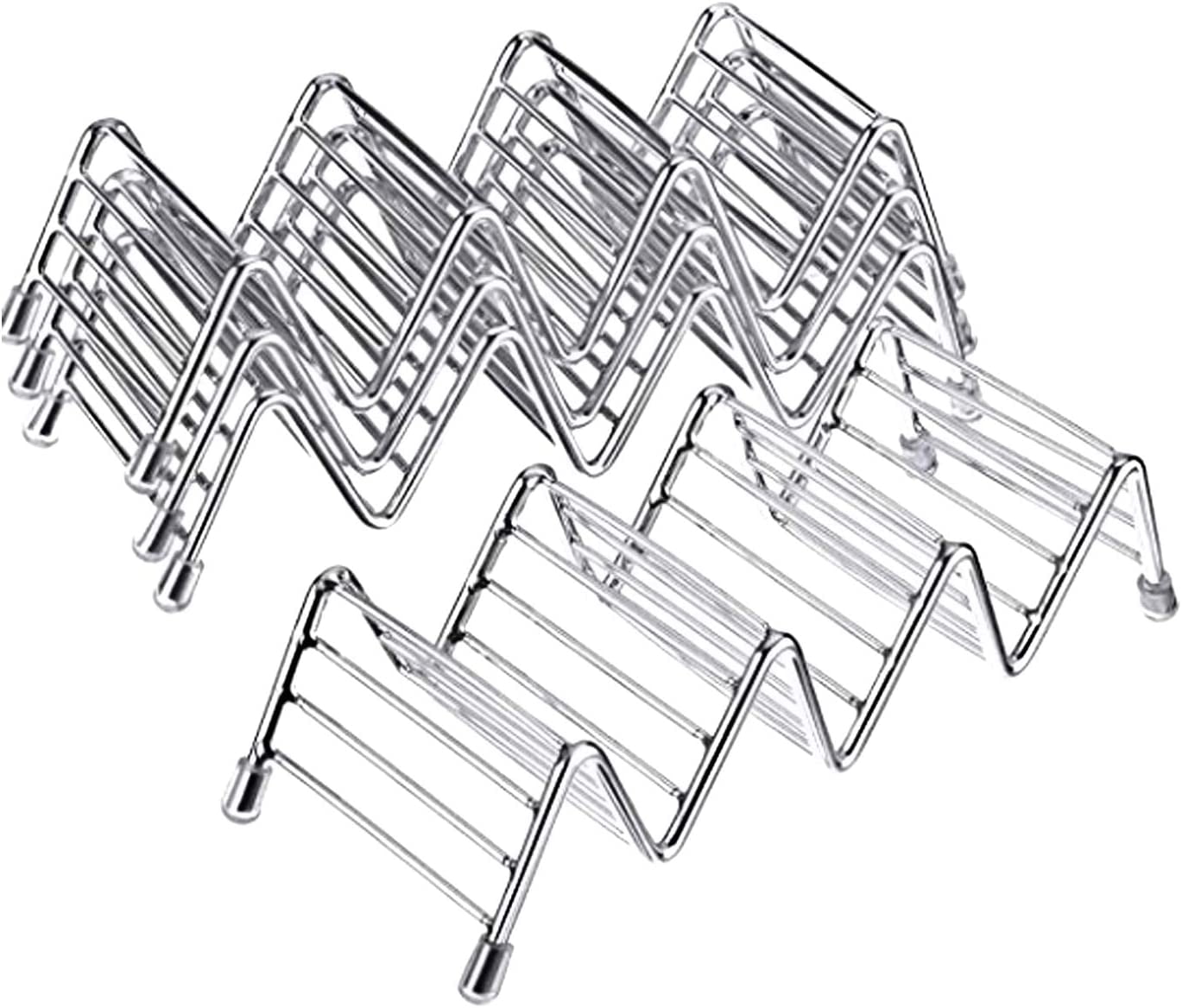 Taco Holder 4 Pack Stainless Steel Taco Stand Taco Rack Holds up to 16 ...