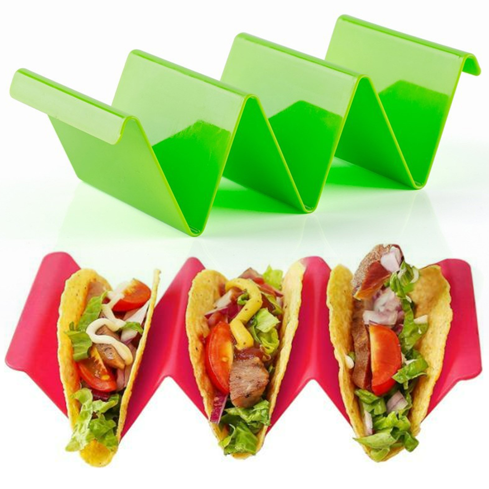 Taco Holder Plastic Taco Stand with Handle Taco Holders Rack Trays for ...