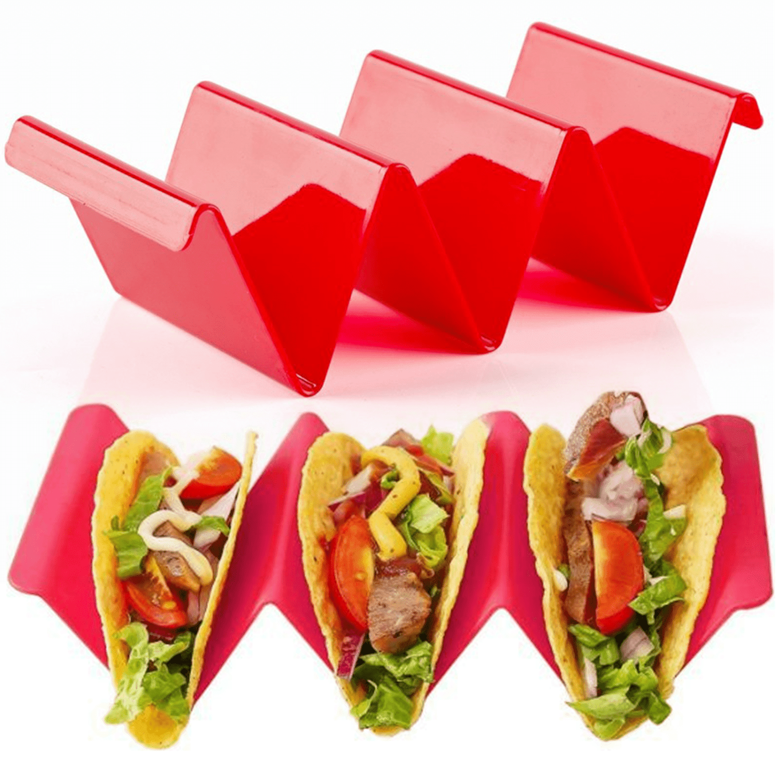 Taco Holder Plastic Taco Stand with Handle Taco Holders Rack Trays for ...