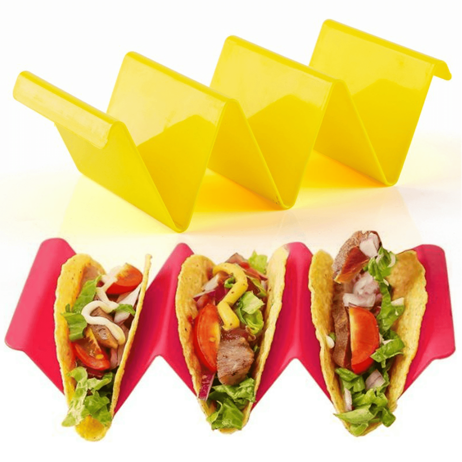 Taco Holder Plastic Taco Stand with Handle Taco Holders Rack Trays for ...