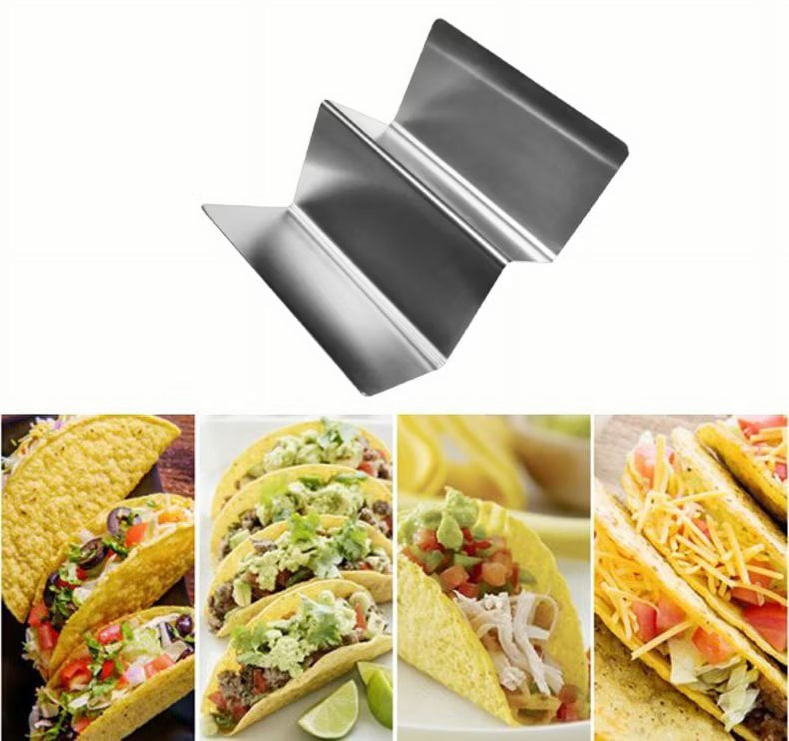 Taco Holder Stand, Stainless Steel Taco Tray, Stylish Taco Shell ...