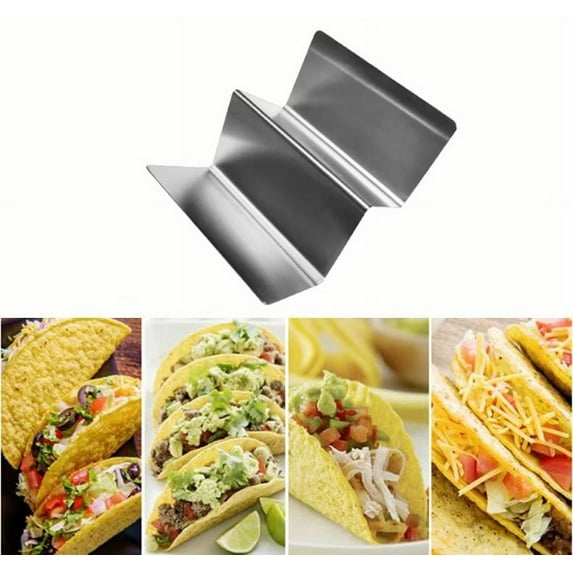 Taco Holder Stand, Stainless Steel Taco Tray, Stylish Taco Shell ...