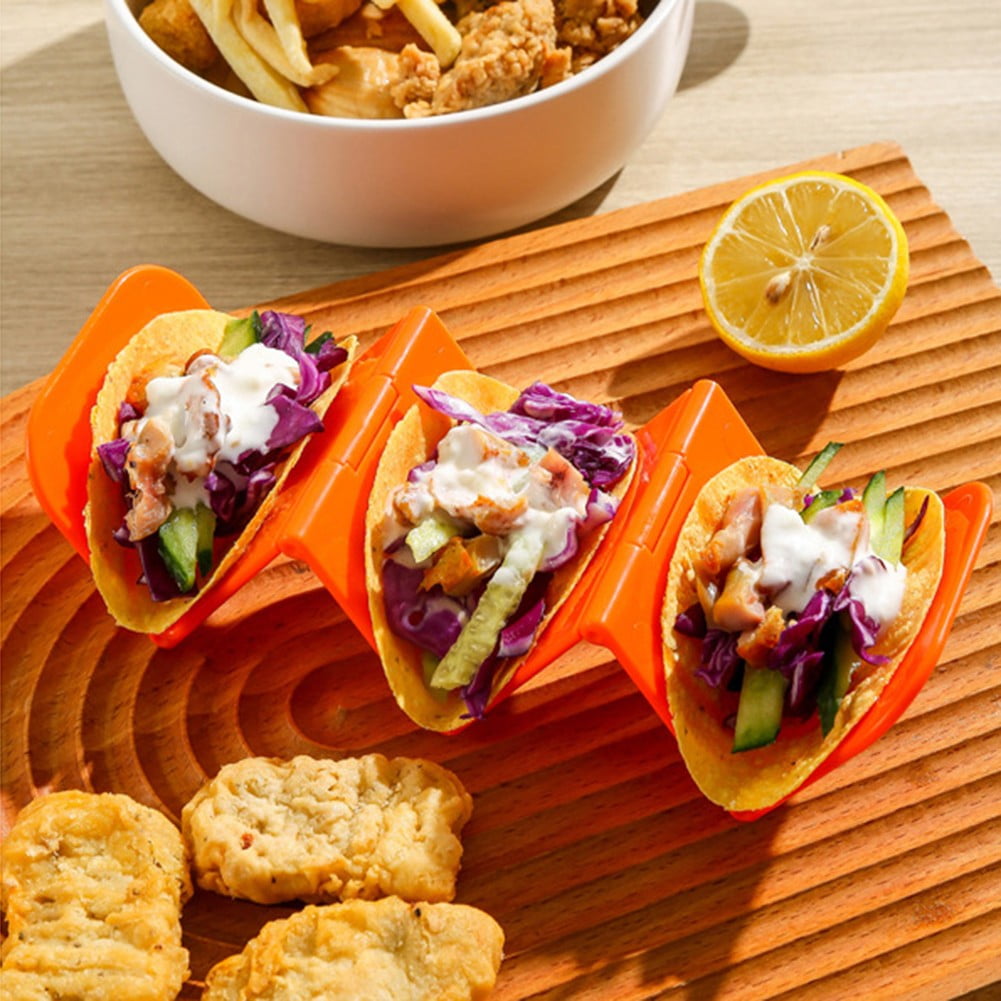 Taco Holder Stand Tortilla Roll Rack Cake Tray Wave Shape Foldable ...