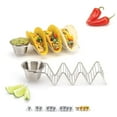 2LB Depot Taco Holder Stand with Salsa Cup - Premium Stainless Steel ...