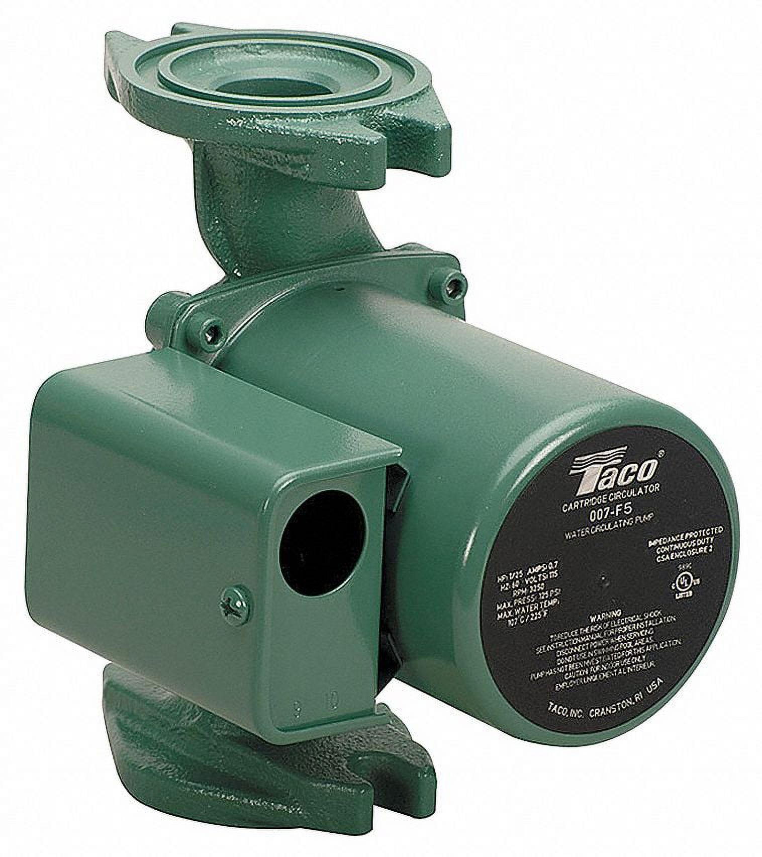 Taco Hydronic Circulating Pump,1/25HP,Flanged 007-F5-7IFC - Walmart.com