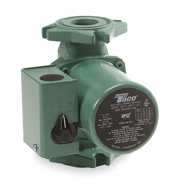 Taco 0010-MSF2-IFC 0010 3-Speed Cast Iron Circulator - Integral Flow ...