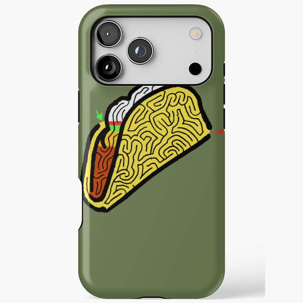 Taco Maze Updated Fun Food Puzzle Art iPhone Case 17 through 11 Pro Max ...